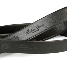 Anthoni Crown Herren Lederg&uuml;rtel, schwarz, Gr. 115, unifarben, Leder, G&uuml;rtel, Klassischer G&uuml;rtel mit goldfarbener Schlie&szlig;e