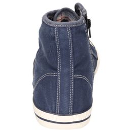 Lerros Herren Sneakerboots, Gr. 44jeansblau, Textil, kontrastfarbene Details, Schuhe, Schn&uuml;rboots, High Top Sneaker, Canvas-Boots mit Gummikappe