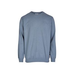 Cleptomanicx Herren Sweatshirt "Ligull", blau, Gr. S, meliert, 100% Baumwolle, Sweatshirts, mit kleiner M&ouml;wen-Stickerei