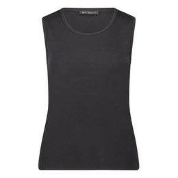 T-Shirt Betty Barclay "Damen mit Rippenstruktur", Damen, Gr. 36, schwarz, Rippware, Obermaterial: 95% Baumwolle, 5% Elasthan, tailliert normal, Rundhals, Shirts T-Shirt