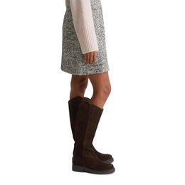 Marc O'Polo MARC O'POLO Damen Webrock "aus recyceltem Polyester-Schurwolle-Mix"schwarz braun, Gr. 40, unifarben, Obermaterial: 39% Polyester, 29% Polyacryl, 17%