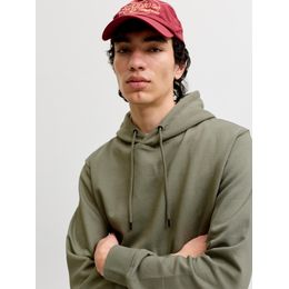 Jack & Jones JACK & JONES Herren Kapuzensweatshirt "JJESTAR BASIC SWEAT HOOD NOOS"vetiver, Gr. L, unifarben, angeraute Sweatware, Obermaterial: 70% Baumwolle, 30%