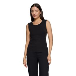 Betty Barclay Damen T-Shirt "Damen mit Rippenstruktur"schwarz, Gr. 38, Rippware, Obermaterial: 95% Baumwolle, 5% Elasthan, Shirts