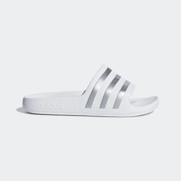 M&auml;dchen Badesandale "AQUA ADILETTE", adidas Sportswear, Gr. 37, silber, Synthetik, Schuhe, Badelatschen, f&uuml;r Kinder & Jugendliche