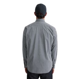 Marc O'Polo MARC O'POLO Herren Langarmhemdschwarz navy, Gr. S, Web, Obermaterial: 100% Baumwolle, Hemden