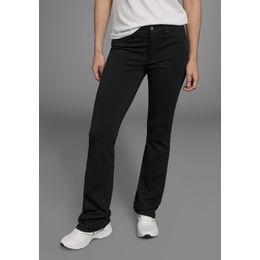 Laura Scott Damen Bootcuthose, schwarz, Gr. 36, unifarben, Milano Rib, Obermaterial: 76% Polyester, 20% Viskose, 4% Elasthan, Hosen, aus