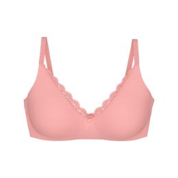 Triumph Damen B&uuml;gel-BH "Amourette N01", Gr. 85, rosa, Microtouch, Obermaterial: 75% Polyamid, 25% Elasthan, BHs, mit Spitzendetails und ohne B&uuml;gel