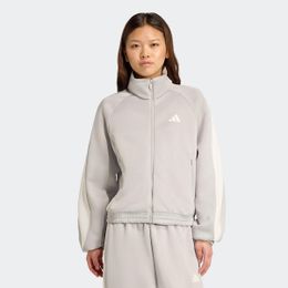Damen Trainingsjacke "STADIUM", grau, Gr. XL, adidas Sportswear, Obermaterial: 67% Polyester, 33% Baumwolle, Jacken, aus Polyester und Baumwolle, f&uuml;r
