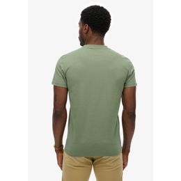 Superdry Herren Rundhalsshirt "ESSENTIAL LOGO EMB TEE", gr&uuml;n, Gr. XL, unifarben, Single Jersey, Obermaterial: 100% Baumwolle, Shirts, aus Baumwolle