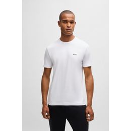 BOSS Green Damen Rundhalsshirt "Tee Regular Fit", wei&szlig;, Gr. XL, unifarben, Single Jersey, Obermaterial: 95% Baumwolle, 5% Elasthan, Shirts, Stretch