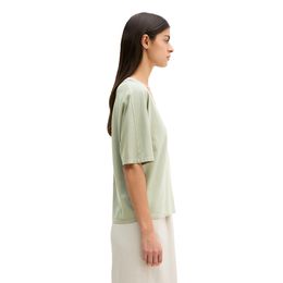 Marc O'Polo MARC O'POLO Damen T-Shirt "mit angeschnittenen &Auml;rmeln", gr&uuml;n, Basic, Gr. L, unifarben, Obermaterial: 67% Lyocell, 33% Baumwolle, Shirts