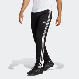 Herren Sporthose "TRAIN ESSENTIALS 3-STREIFEN", schwarz-wei&szlig;, Gr. M, adidas Performance, clean, Obermaterial: 100% Polyester, Hosen, atmungsaktive