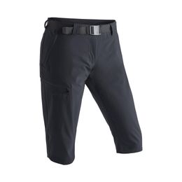 Maier Sports Damen Caprihose "Inara slim 3/4", schwarz, Gr. 38, 90% Polyamid, 10% Elasthan, Hosen, Damen Wanderhose, atmungsaktive Outdoorhose, 3/4