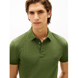 Tommy Hilfiger Herren Poloshirt "1985 SLIM POLO", gr&uuml;n, Gr. S, Piqu&eacute;, Obermaterial: 96% Baumwolle, 4% Elasthan, Shirts, Markenstickerei, aus