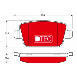 TRW Bremsbelagsatz, Scheibenbremse GDB1732DTE hinten rechts links mit Zubeh&ouml;r f&uuml;r FORD VOLVO 30794553 6G91-2M008-GB 1439867