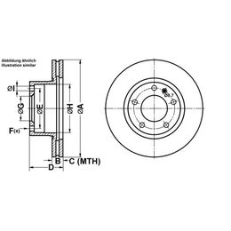ATE Bremsscheibe 24.0122-0135.1 vorne rechts links bel&uuml;ftet 284mm f&uuml;r BMW 34111151655 34111163136 34111151656