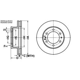 ATE Bremsscheibe 24.0125-0192.1 vorne rechts links bel&uuml;ftet 297mm f&uuml;r TOYOTA 43512-0K060 43512-0K070
