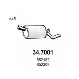 Asso Endschalld&auml;mpfer 34.7001 f&uuml;r VAUXHALL OPEL 852049 852038 852290