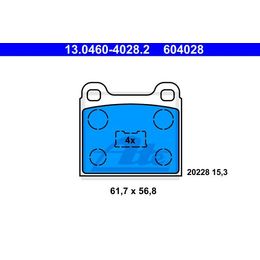 ATE Bremsensatz, Scheibenbremse 1420-21926 vorne rechts links voll 239mm f&uuml;r SEAT VAG 823698151A 811698151 823615301