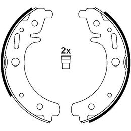 ATE Bremsbackensatz 03.0137-0228.2 hinten rechts links f&uuml;r TRABANT 300858107