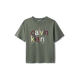Calvin Klein Jeans T-Shirt Jungen Gr&ouml;&szlig;e 140 tanne / weinrot / schwarz / wei&szlig;