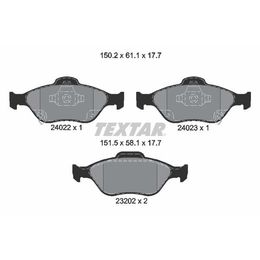 TEXTAR Bremsbelagsatz, Scheibenbremse 2402201 vorne rechts links f&uuml;r TOYOTA DAIHATSU 044650D210 04465YZZDS 044650D050000