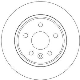 TRW Bremsscheibe DF6846 hinten rechts links voll 264mm f&uuml;r VAUXHALL OPEL CHEVROLET 13514612 13514611 13597355