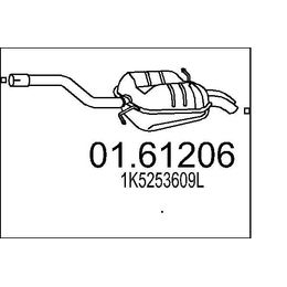 MTS MARKENTECHNIKSERVICEGMBH & CO. KG MTS Endschalld&auml;mpfer 01.61206 f&uuml;r VW 1K5253609L