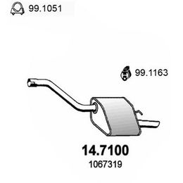 Asso Endschalld&auml;mpfer 147100 f&uuml;r Ford