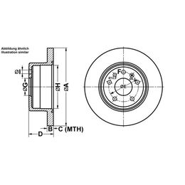 ATE Bremsscheibe 24031002261 voll 286mm 10mm f&uuml;r VAUXHALL SAAB