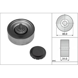 INA Umlenk-/F&uuml;hrungsrolle, Keilrippenriemen 532 0569 10 &Oslash;85mm 85mm f&uuml;r MINI BMW 11287802146 7802146