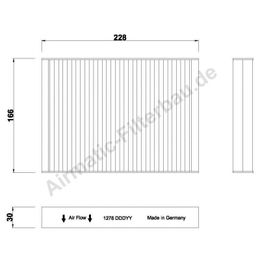 Airmatik Filter, Innenraumluft IF1278SB f&uuml;r BMW 64115A29D99 64116996209 64116996208