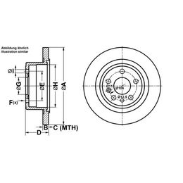 ATE Bremsscheibe 24.0112-0131.1 hinten rechts links voll 286mm f&uuml;r VAUXHALL OPEL 569208 90444513