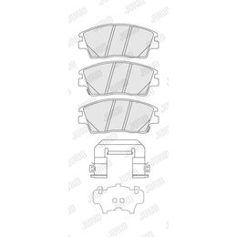 JURID Bremsbelagsatz, Scheibenbremse 574012J vorne rechts links f&uuml;r HYUNDAI KIA 58101D3A11 58101D3A00 58101D3A10