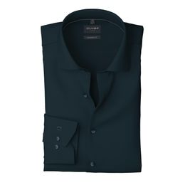OLYMP Herren Langarmhemd "Luxor", blau, Gr. 43, Web, Obermaterial: 100% Baumwolle, Hemden, Businesshemd, Global-Kentkragen, Modern Fit