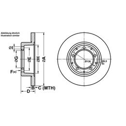ATE Bremsscheibe 24.0113-0189.1 hinten rechts links voll 290mm f&uuml;r LAND ROVER FTC1381 FRC9831
