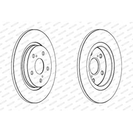 Ferodo Bremsscheibe DDF1755C hinten rechts links voll 290mm f&uuml;r TOYOTA 4243105070