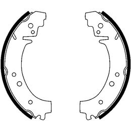 ATE Bremsbackensatz 03.0137-0232.2 hinten rechts links f&uuml;r LADA 2101-3502090 2101-3502090-01 2101-3502090-80