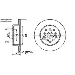 ATE Bremsscheibe 24.0112-0703.1 hinten rechts links voll 307mm f&uuml;r LEXUS TOYOTA 42431-53011 42431-53010 42431-30260