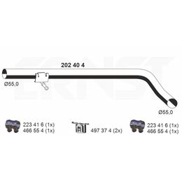 Ernst Abgasrohr 202404 Mitte f&uuml;r VAG 1J0253201A 1J0253201