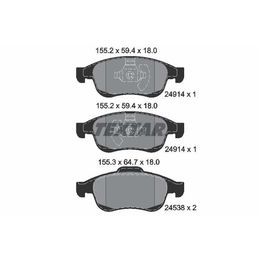 TEXTAR Bremsbelagsatz, Scheibenbremse 2491401 vorne rechts links f&uuml;r MITSUBISHI RENAULT NISSAN SAMSUNG 410300379R MQ005240 4106000Q1B