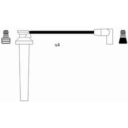 NGK Z&uuml;ndleitungssatz 2476 schwarz f&uuml;r MINI DODGE CHRYSLER BMW 7513032-035 12127513032-035