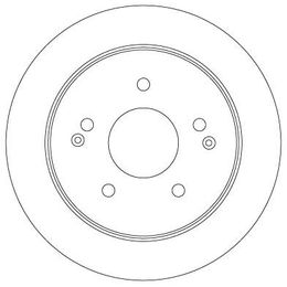 TRW Bremsscheibe DF6879S hinten rechts links voll 262mm f&uuml;r SSANGYONG 4840134001