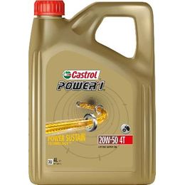 Castrol POWER1 4T 20W-50/ 4 L 15F57A Motor&ouml;l 20W-50 f&uuml;r BMW MOTORCYCLES HONDA HARLEY-DAVIDSON MC KAWASAKI TRIUMPH SUZUKI YAMAHA HYOSUNG GILERA MOTO GU
