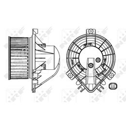 NRF Innenraumgebl&auml;se 34159 12V 139mm f&uuml;r MINI 67326935372 64111497537