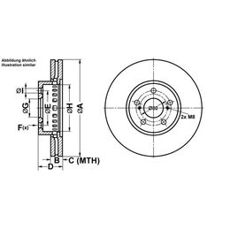 ATE Bremsscheibe 24012501561 bel&uuml;ftet 276mm 25mm f&uuml;r TOYOTA