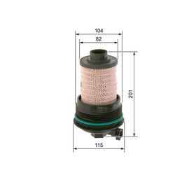 Bosch Kraftstofffilter F 026 402 260 &Oslash;114,5mm 114,5mm f&uuml;r VW FORD 2694348 7TG127402 2005485