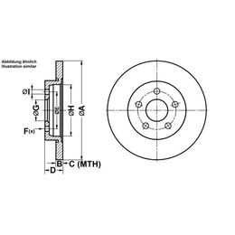 ATE Bremsscheibe 24031201541 voll 280mm 12mm f&uuml;r FORD JAGUAR