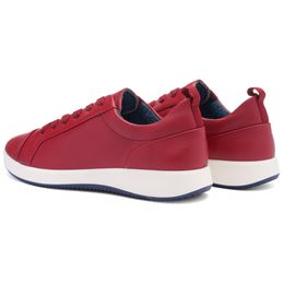 Ara Damen Sneaker "ROMA", Gr. 4, rot, Glattleder, unifarben, Schuhe, Freizeitschuh, Halbschuh, Schn&uuml;rschuh mit High Soft Fu&szlig;bett, G-Weite