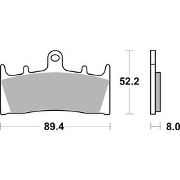 Brembo Bremsbelagsatz, Scheibenbremse 07SU19SA vorne rechts links Rot f&uuml;r KAWASAKI MOTORCYCLES SUZUKI
